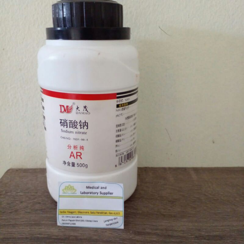 Jual NaNO3 pro Analisis 500 gram Natrium Nitrat AR 500 gram DAMAO ...