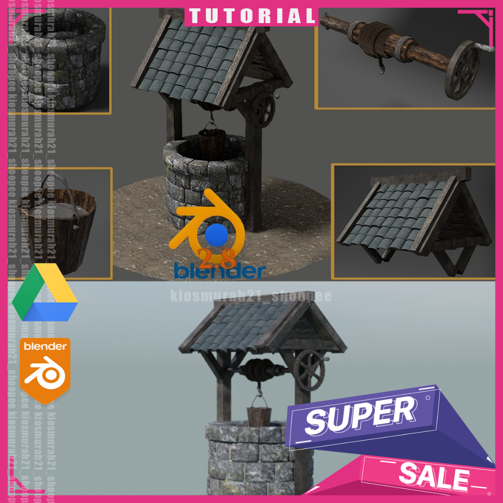 Jual Blender 3D - Blender 2.8 Creating your First 3D Game Model 3D Blender Tutorial | Shopee ...