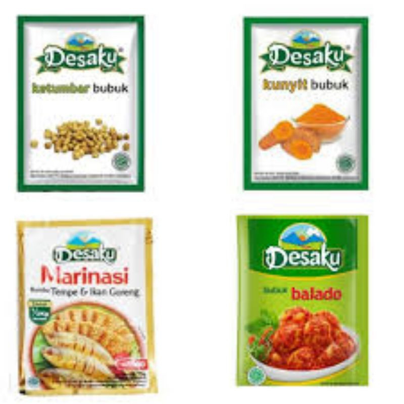 Jual DESAKU BUMBU BUBUK KUNYIT/KETUMBAR/BAWANG PUTIH/MARINASI/LADAKU ...