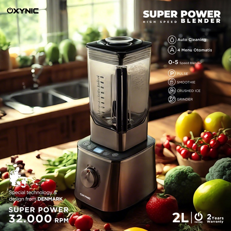 Jual OXYNIC Super Power Blender touchscreen 2L Heavy Duty 32.000 RPM ...