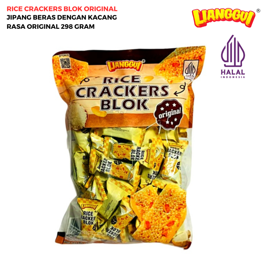 Jual [PROMO DISKON] Lianggui Snack Jipang Viral Rice Crackers Blok 298 Gr | Shopee Indonesia