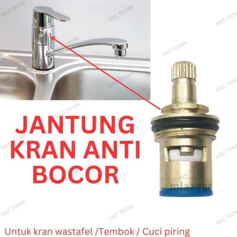 Jual Jantung Kran Anti Bocor katup on off keran wastafel/tembok/cuci ...