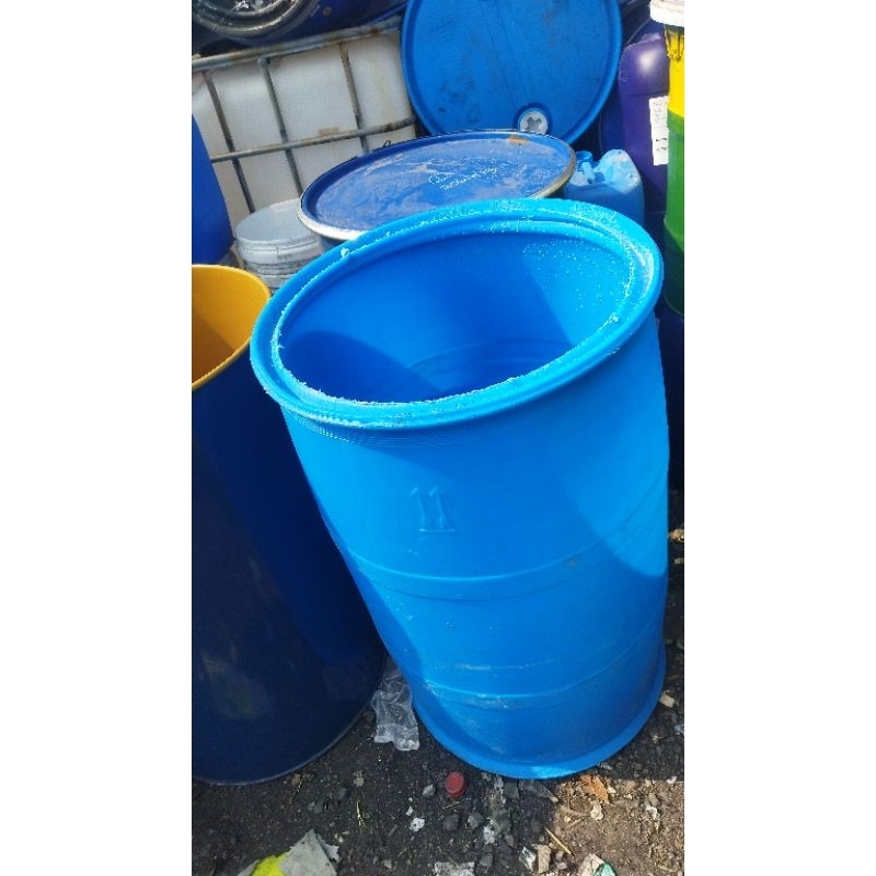Jual tong plastik 200 liter/kolam lele/kempu/tandon air/penampungan air ...