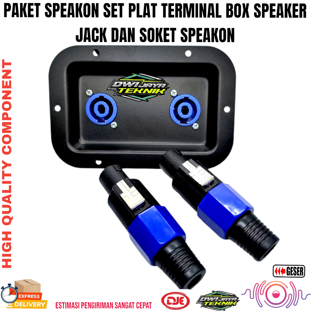 Jual PAKET SPEAKON SET PLAT TERMINAL BOX SPEAKER JEK DAN SOKET SPIKON ...