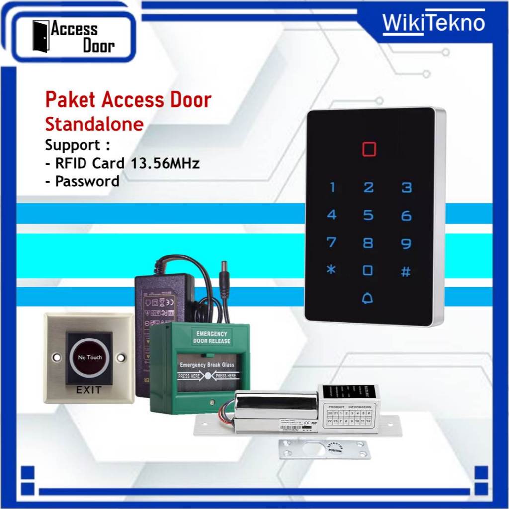 Jual Paket Access Door RFID Card 13.56MHz Standalone Access Control ...
