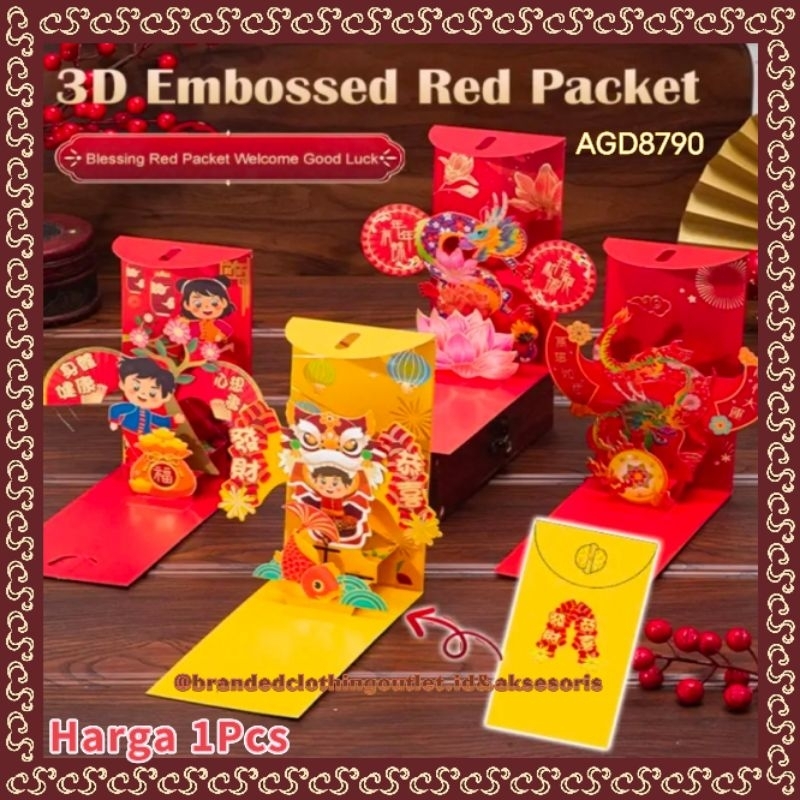 Jual ANGPAO IMLEK 3D IMPORT PREMIUM / ANGPAO POP UP 3D / HONG BAO ...