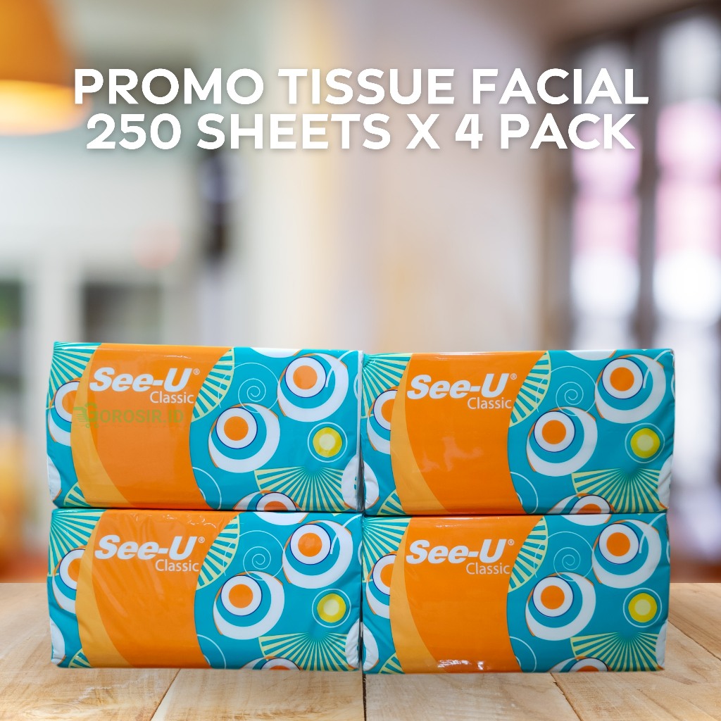 Jual tissue tisu see-u 250 sheet 2ply get 4pcs | Shopee Indonesia