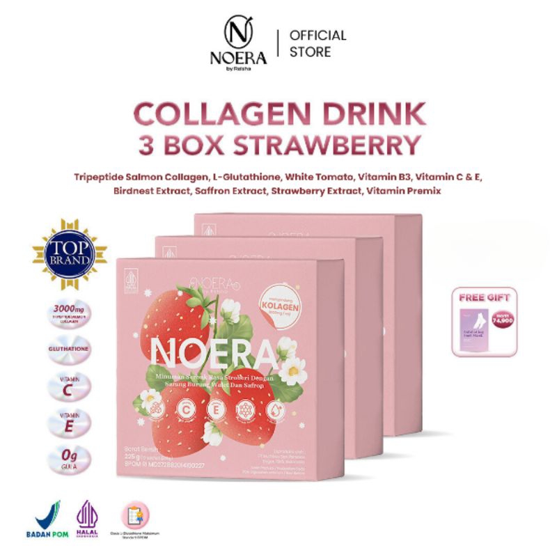 Jual Paket Bundle 3 Box Noera Collagen Drink 15 Improved Formula [Free ...