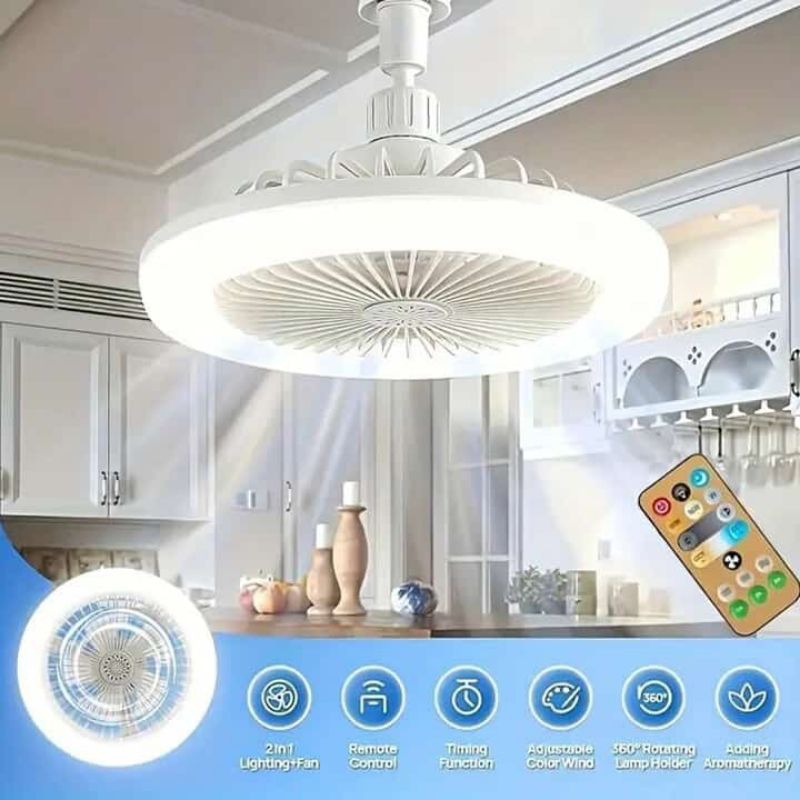 Jual Lampu Piring LED Remote Control + kipas | Shopee Indonesia