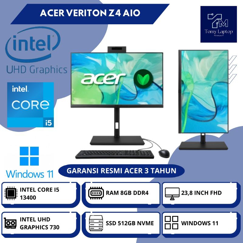 Jual PC BARU ACER VERITON Z4 AIO/ INTEL CORE I5-13400/ RAM 8GB DDR4 ...