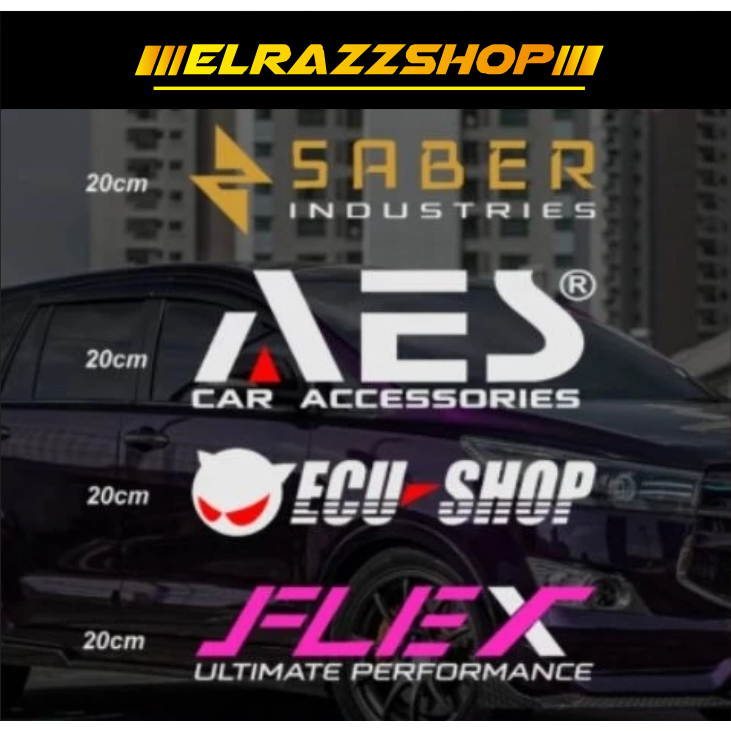 Jual stiker set kaca belakang mobil aes sabe ecu termurah | Shopee ...