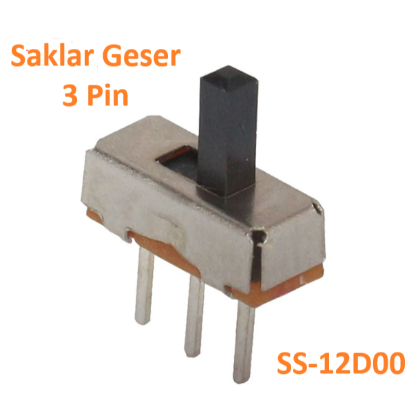 Jual Saklar Geser slide Mini Toggle Switch Slide SS-12D00 SS12D00 SPDT 3P 3pin ON OFF 1P2T ...