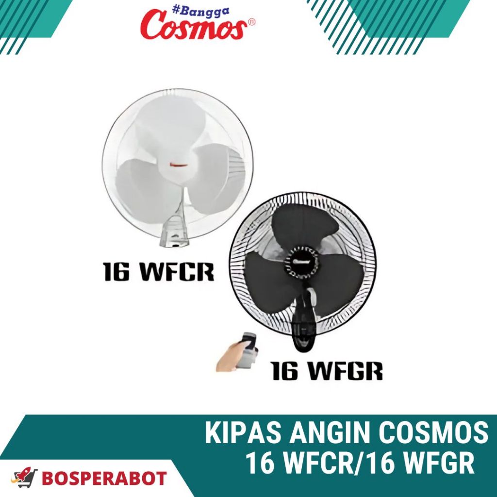 Jual Wall Fan Remote Control COSMOS 16 Inch 16 WFCR / WFGR (Kipas Angin ...
