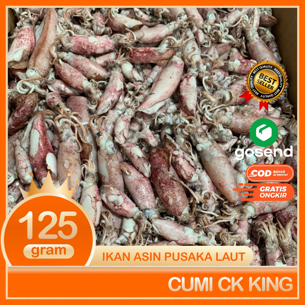 Jual Cumi Ck King Super Ikan Asin Cumi Rebus Asin 125 Gram | Shopee Indonesia
