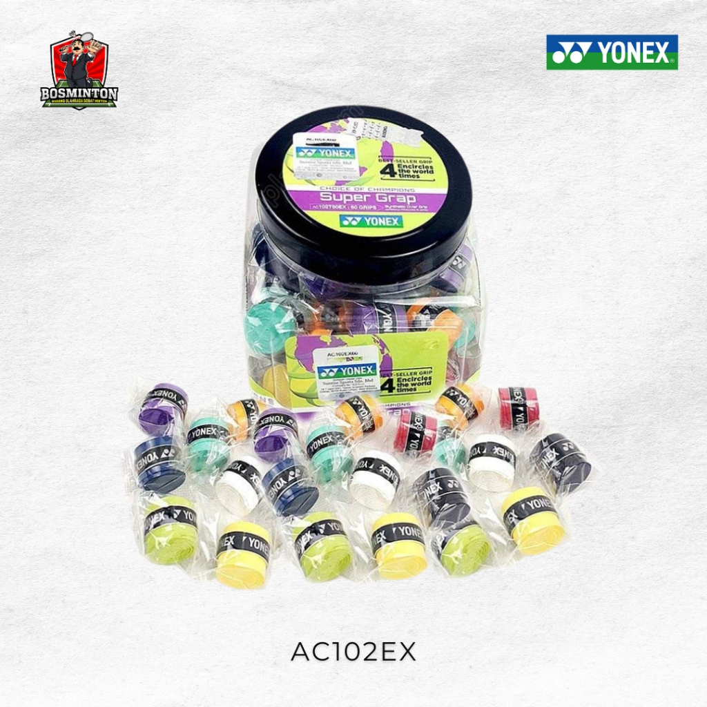 Jual Grip Raket Yonex AC102 / AC102EX Super Grap Original YONEX Overgrip Badminton | Shopee ...