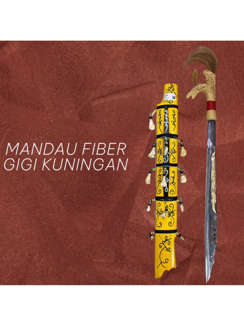 Jual MANDAU DAYAK 80cm - GAGANG FIBER DAN KAYU - MANDAU ASLI KALIMANTAN ...