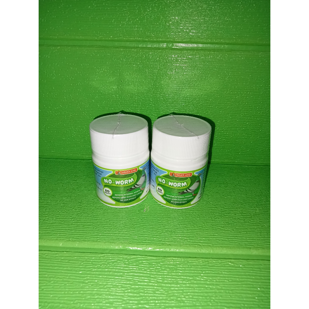 Jual No Worm Obat cacing larva burung merpati 50 tablet | Shopee Indonesia