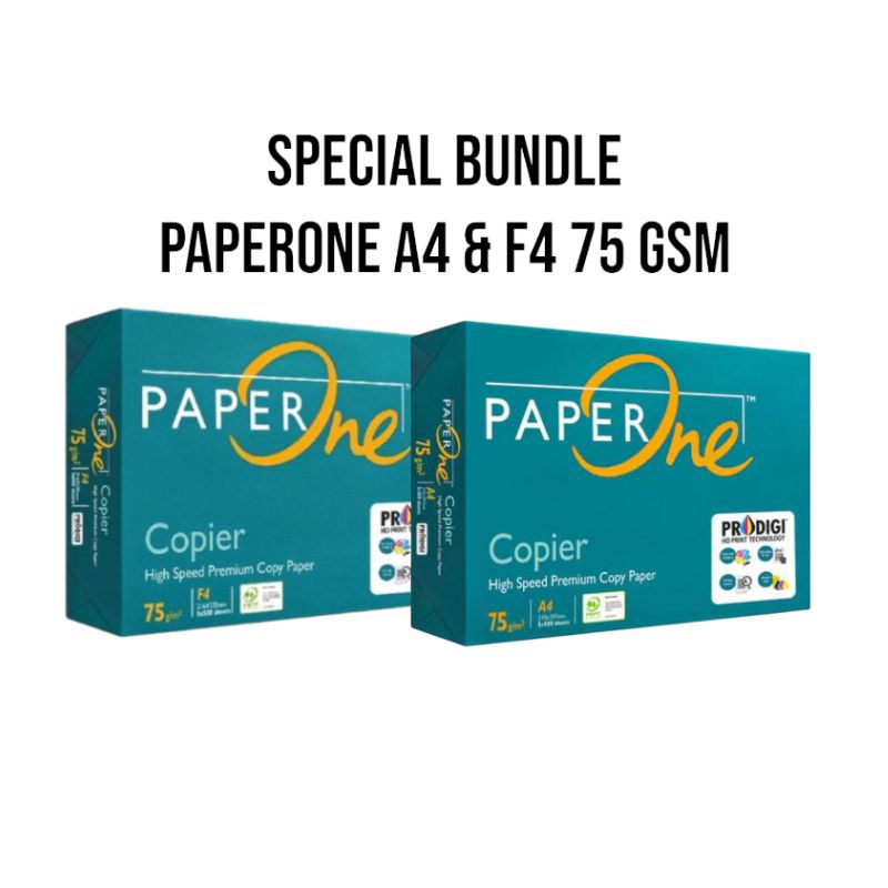 Jual [SPECIAL BUNDLE ] kertas hvs print fotocopy paperone A4 | F4 75 ...