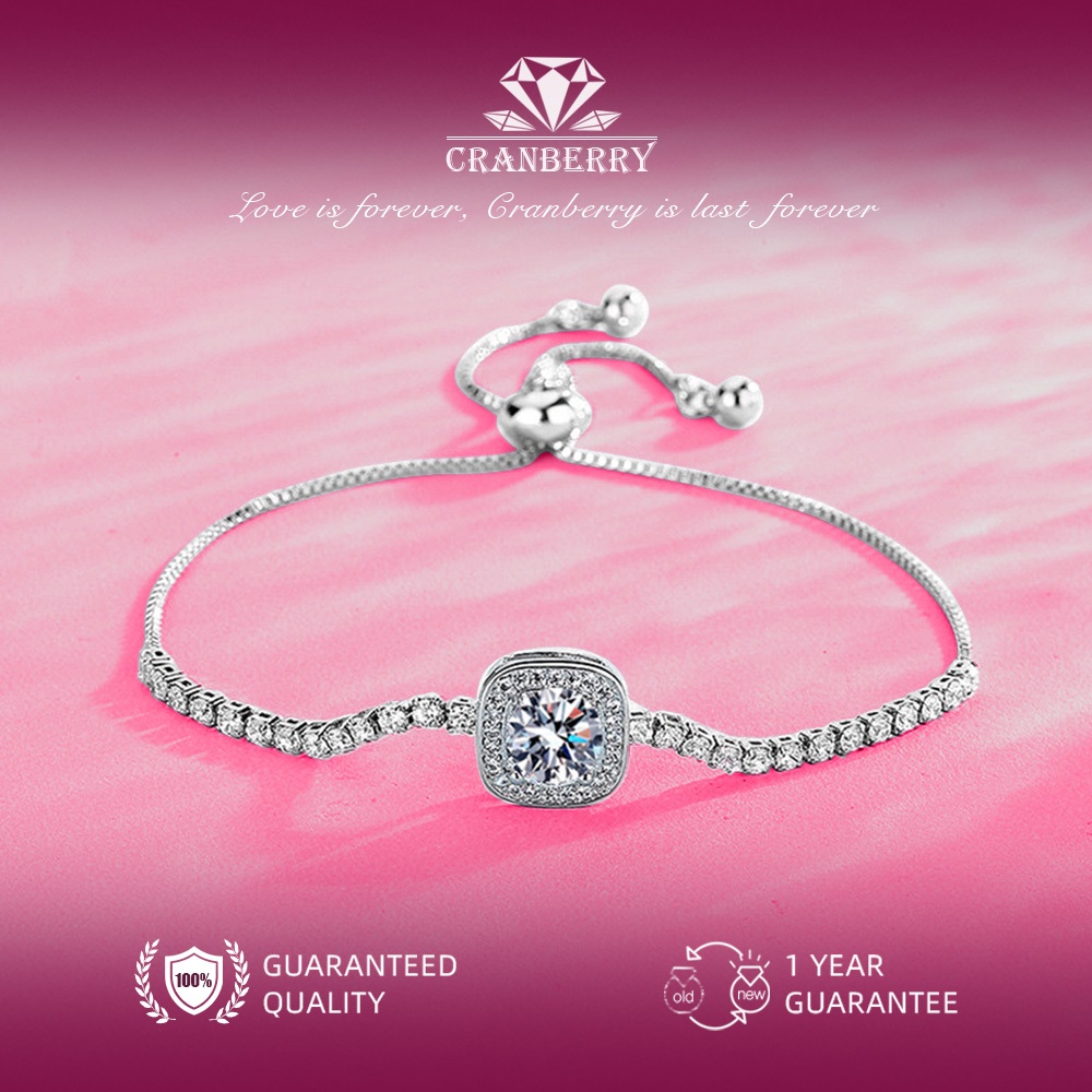 Jual Gelang Wanita Permata Aksesoris Silver Gelang Couple Serut ...