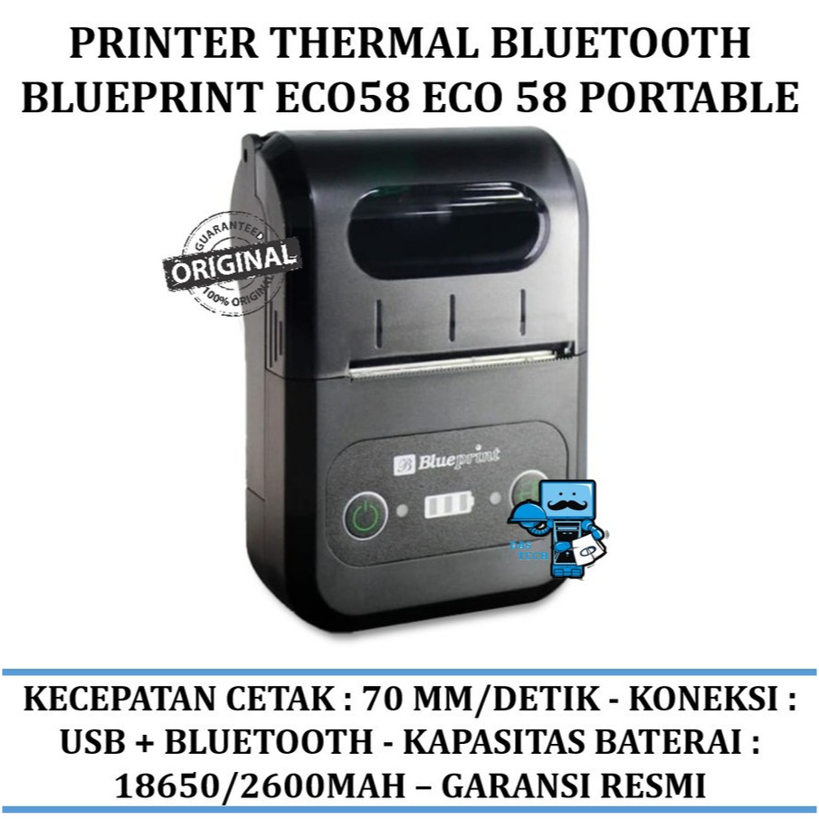 Jual Printer Thermal Bluetooth Blueprint Eco58 Eco 58 Portable | Shopee ...