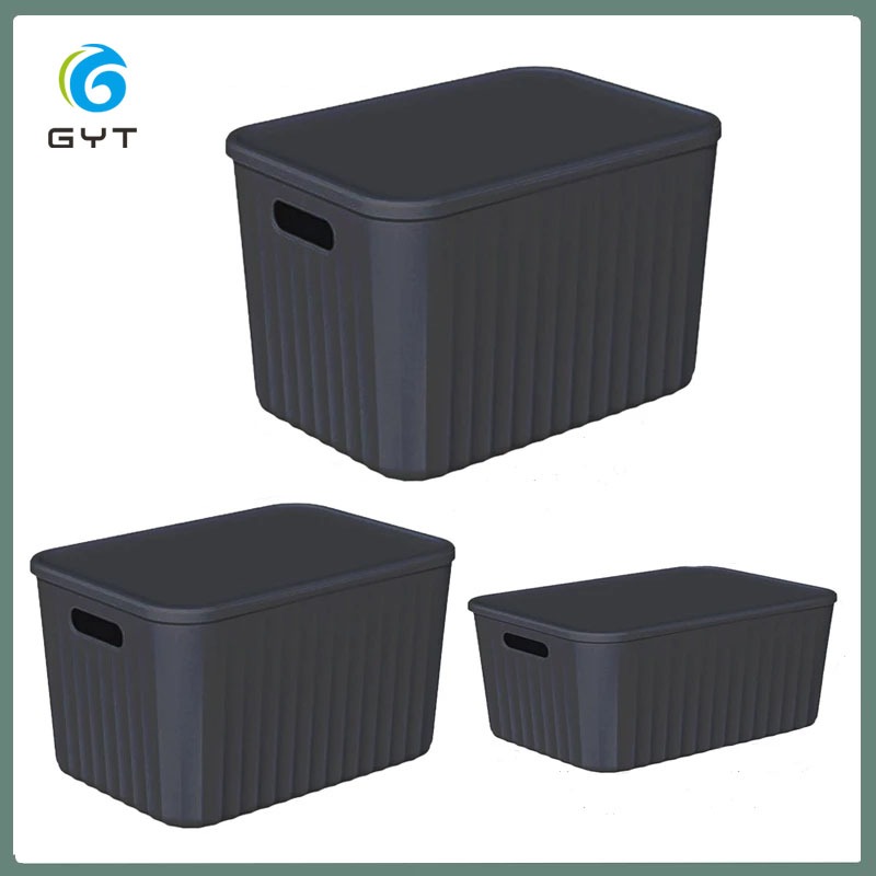 Jual GYT HITAM Storage Box Dengan Tutup Kotak Penyimpanan Serbaguna ...