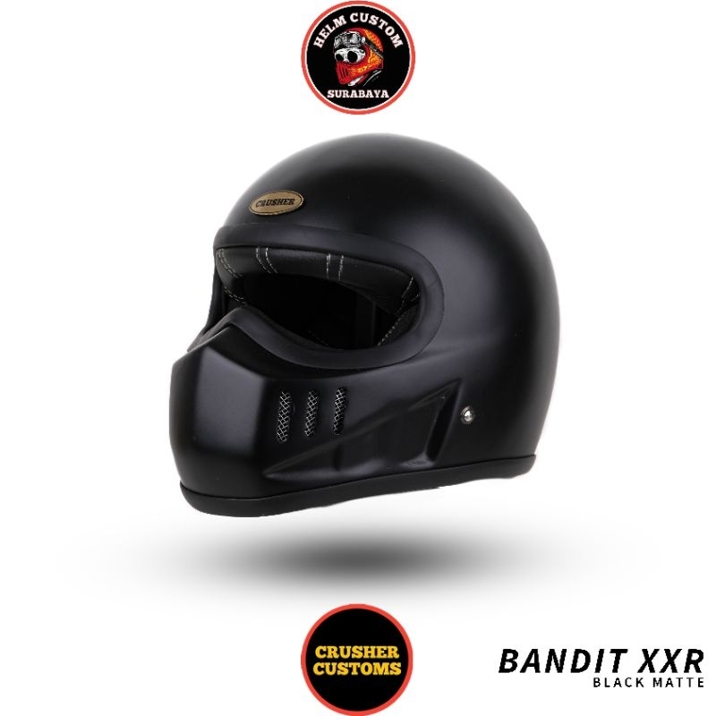 Jual Helm Cakil Bandit XXR Black Matte custom by crushercustoms Helm ...