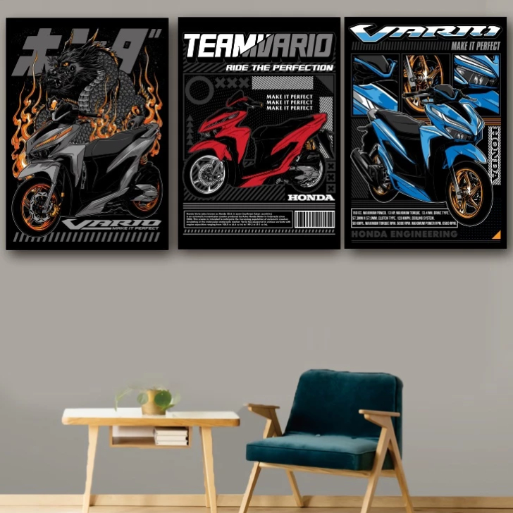 Jual GILAN Poster Kayu Motor HONDA VARIO 160 150 Team Vario Racing ...