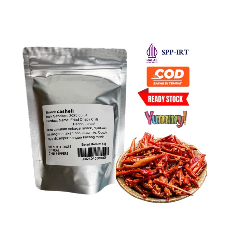 Jual casheli Crispy Chili Fried Chili Pedas Meletup Snack Food Goreng ...
