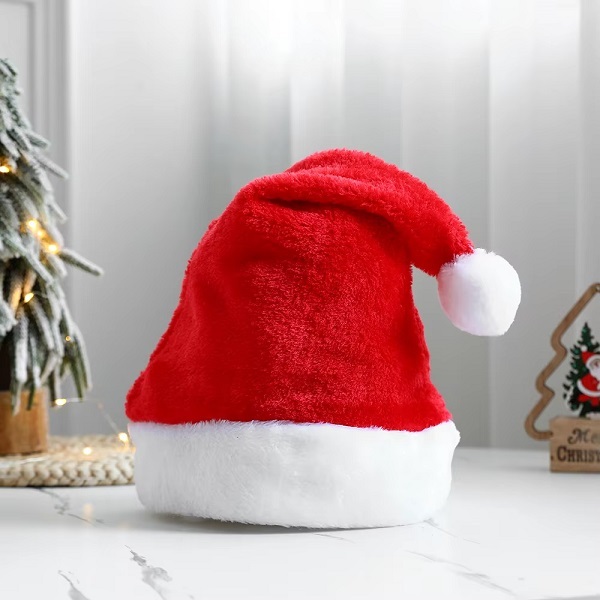 Jual Topi Santa Clause Bulu Tebal Polos Dewasa Dan Anak / Topi Natal ...