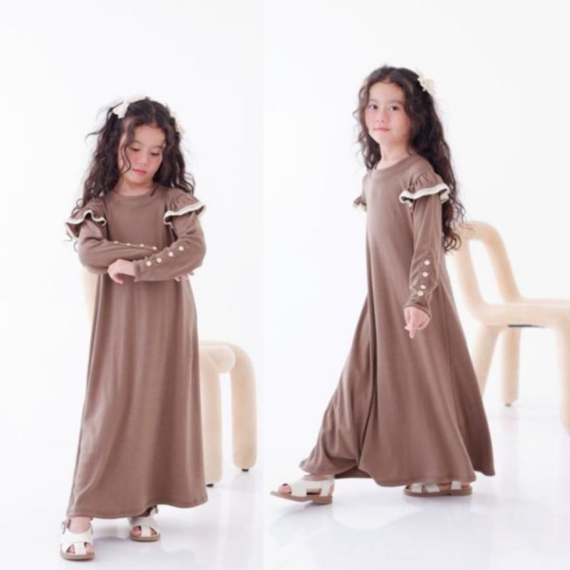 Jual Gamis Anak Snow Rib / Gamis Anak Perempuan / Pakaian Muslim Anak ...