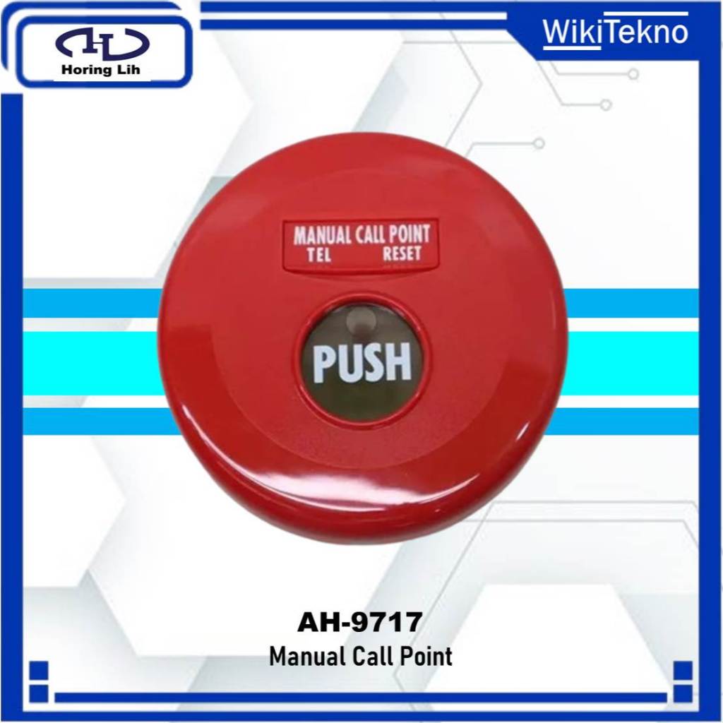 Jual Manual Call Point Horing Lih AH-9717 Manual Push Button Fire Alarm ...