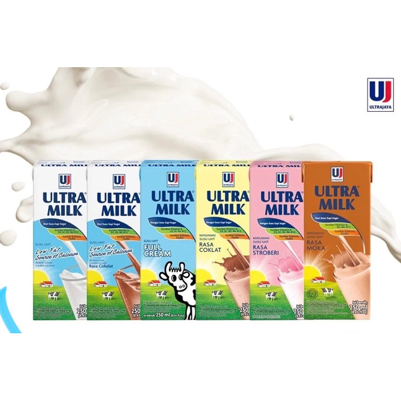 Jual Ultra Milk UHT 250ml 12pc (1/2 karton) | Shopee Indonesia