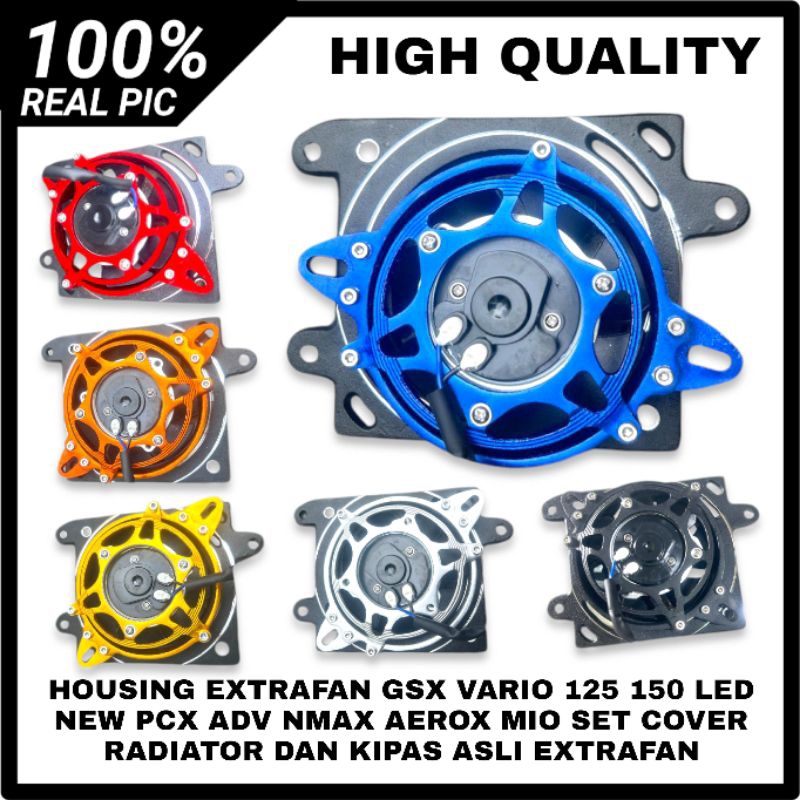 Jual HOUSING EXTRAFAN GSX VARIO 125 150 LED NEW PCX ADV SET COVER RADIATOR DAN KIPAS ASLI ...