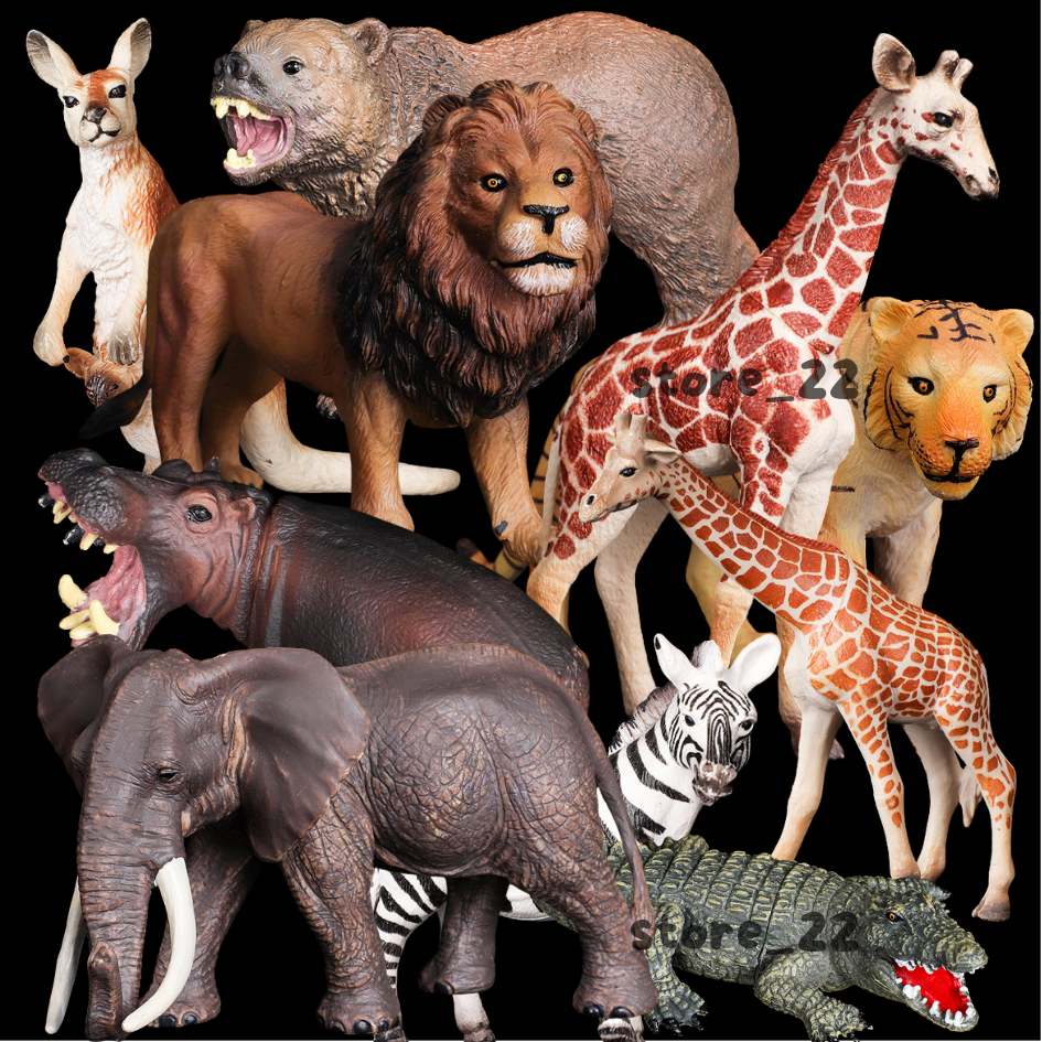 Jual Animal Figure Mainan Hewan Model Binatang Toys Gajah Harimau Singa ...