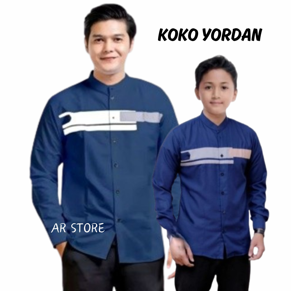 Jual Baju Koko Qurta Couple Ayah dan Anak laki-laki - Couple Koko Ayah dan Anak Polos Lengan ...