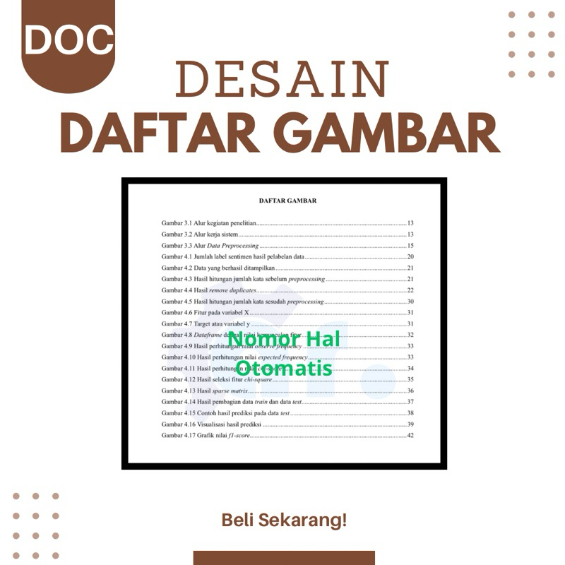 Jual DESAIN DOK DAFTAR GAMBAR/ LIST GAMBAR/ PAGE NUMBER DLL | Shopee ...