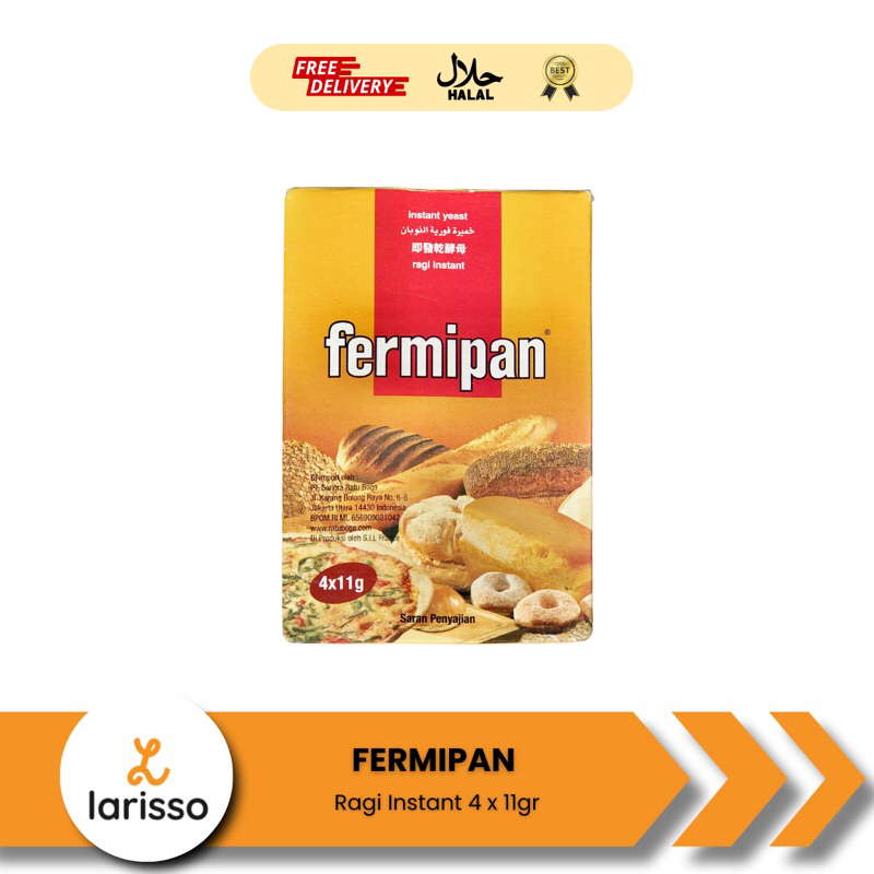 Jual Fermipan Ragi Instan Sachet 48gr (4 Sachet @11gr) - Ragi Instan ...