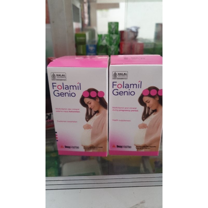 Jual Folamil Genio Vitamin Ibu Hamil Menyusui 30 Kapsul | Shopee Indonesia