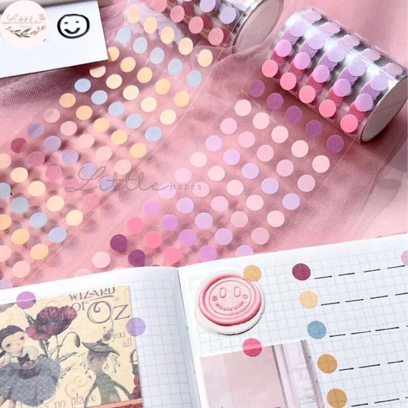 Jual SHARING 60PCS STICKER BULAT WASHITAPE 8MM DIY Bubble DOT Sticker ...