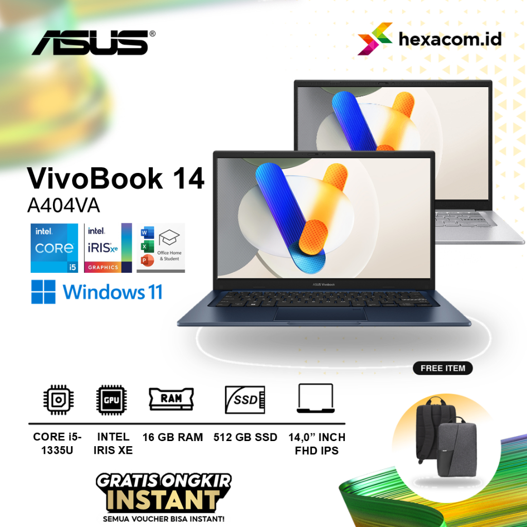 Jual Asus Vivobook 14 A1404VA i5-1334U RAM 16GB 512GB SSD 14.0" FHD IPS ...