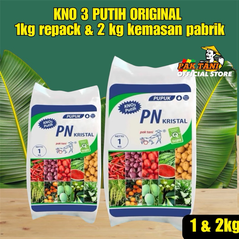 Jual PUPUK KNO3 Putih Kristal KN03 PN Krystal 1 & 2kg ORIGINAL | Shopee ...