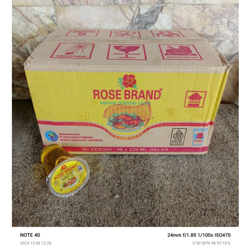 Jual ROSEBRAND 220ML ~ MINYAK GORENG 1 KARTON (48 CUP) | Shopee Indonesia