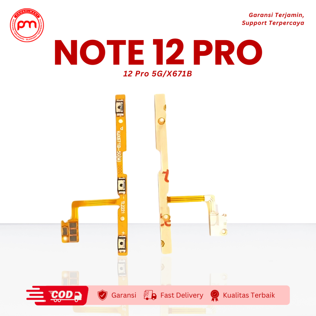 Jual Flexible Power ON/OFF Volume Infinix Note 12 Pro 5G X671B | Shopee ...