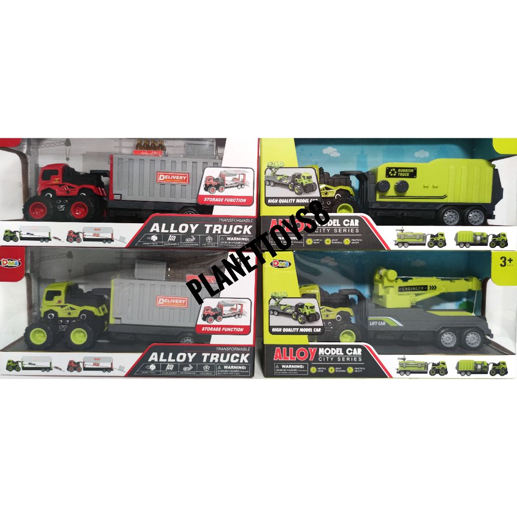 Jual Diecast Truk Gandeng Box Sanitasi Derek Alloy Car City Series ...