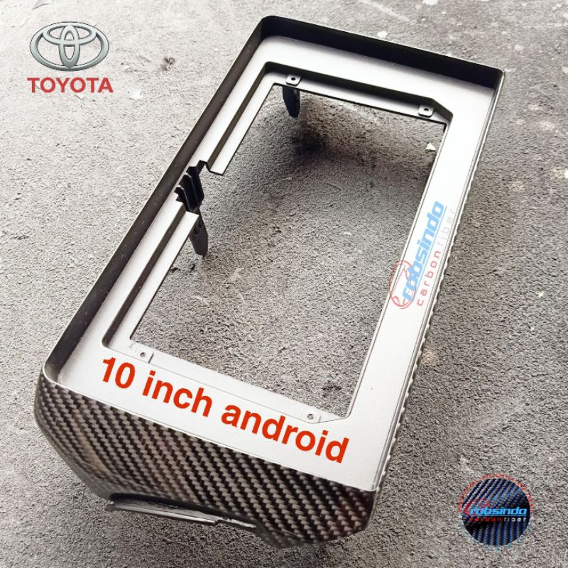 Jual Toyota innova reborn head unit panel carbon fiber kevlar 10 inch ...