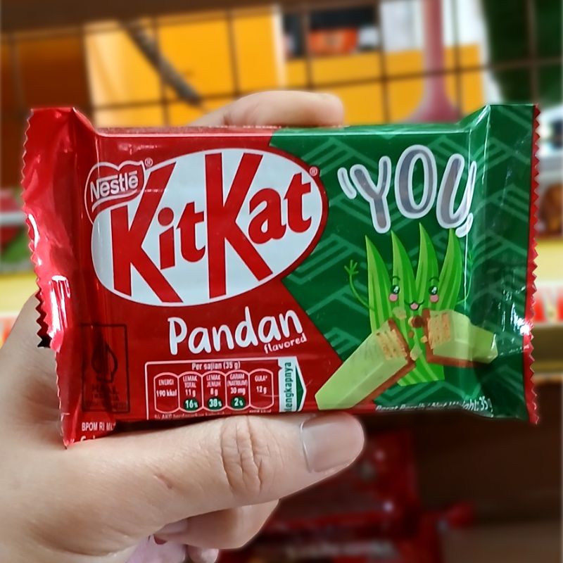 Jual Kit Kat Chocolate 4 Fingers Pandan 35G | Shopee Indonesia