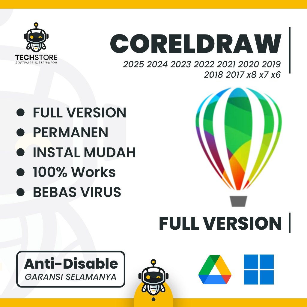 Jual CorelDRAW Graphics Suite 2025 2024 2023 2022 2021 2020 2019 2018 2017 x8 x7 x6 TechStore ...