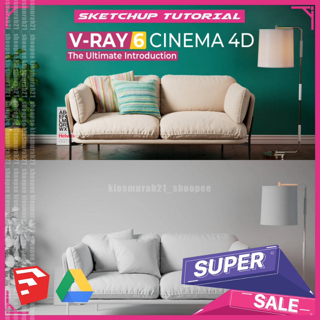 Jual Sketchup - Mograph + VRay 5 and 5.1 MasterClass Sketchup Pro Tutorial | Shopee Indonesia