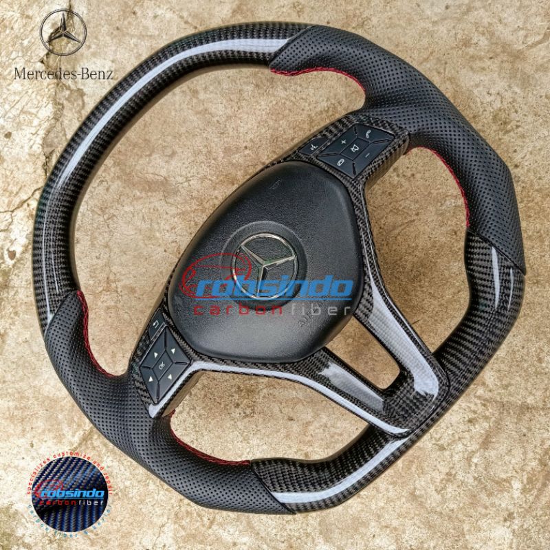 Jual stir carbon Mercedes benz w204 w212 GLK sport design | Shopee ...