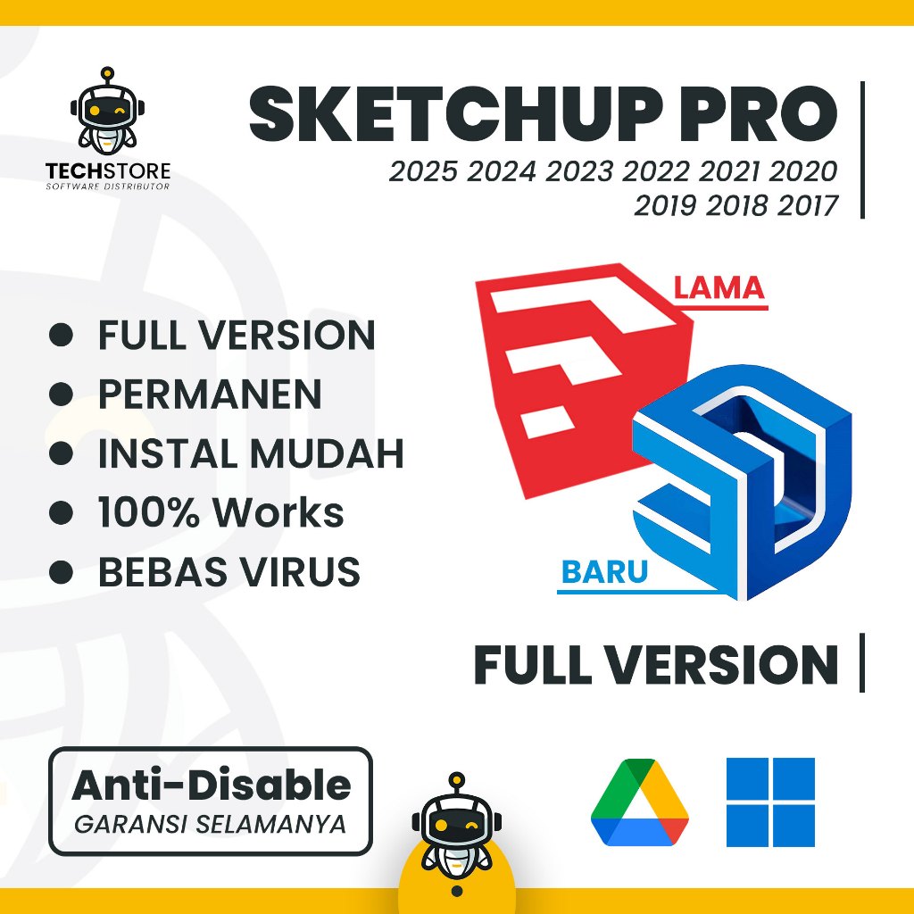 Jual SketchUp Pro Versi Baru / Lama 2025, 2024, 2023, 2022, 2021, 2020, 2019, 2018, 2017 ...